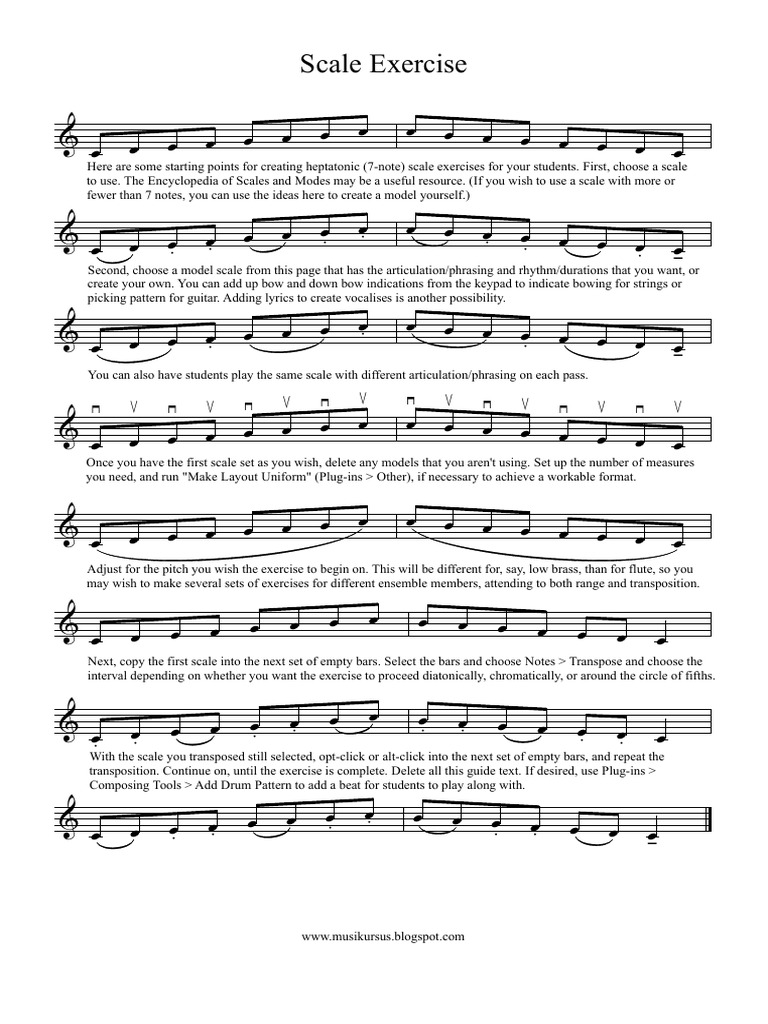 Scale Exercise - Full Score | PDF