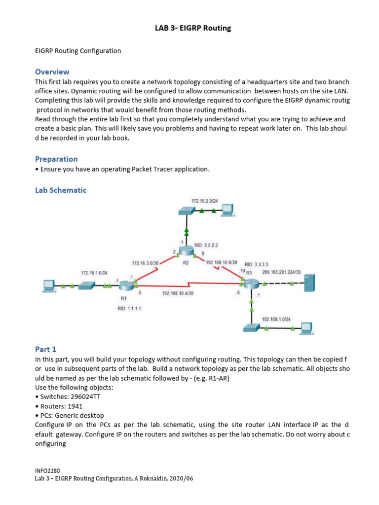 Lab 3 | PDF | Router (Computing) | Routing