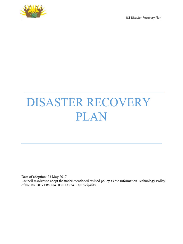 ICT Disaster Recovery Plan | PDF | Backup | Computer Network