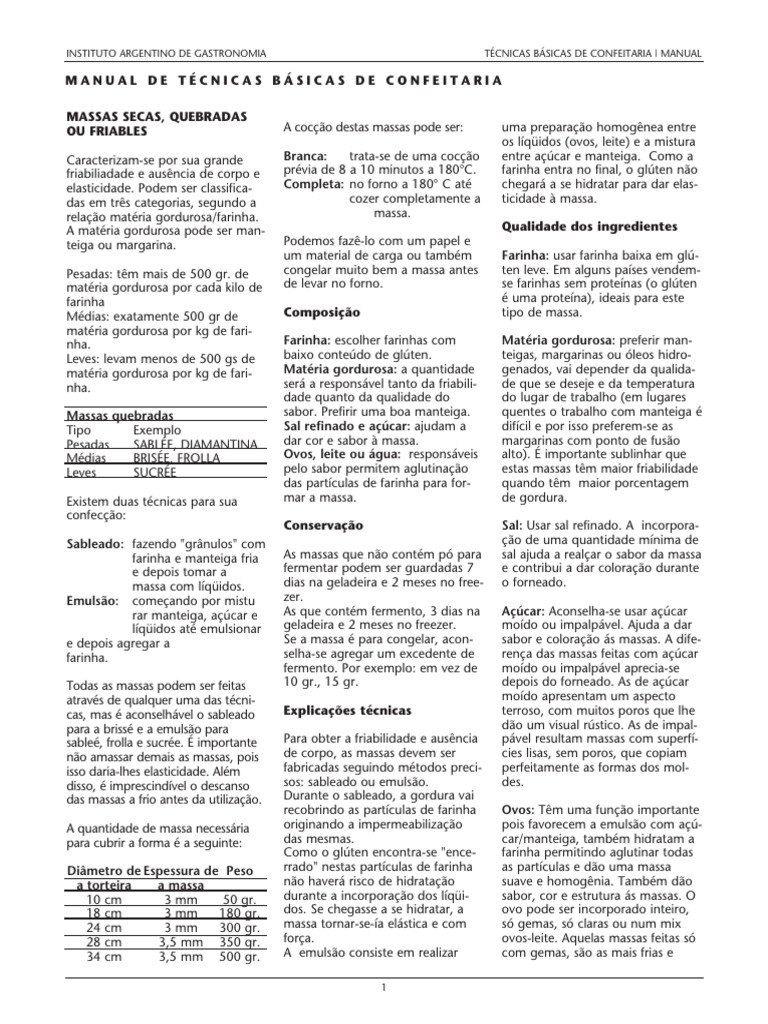 Manual Tecnicas Basicas de Confeitaria - IAG | Download grátis PDF | Margarina | Chocolate