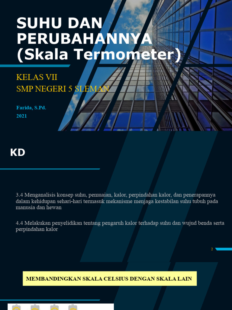 Bab Suhu Dan Perubahannya 2 (Skala Termometer) | PDF