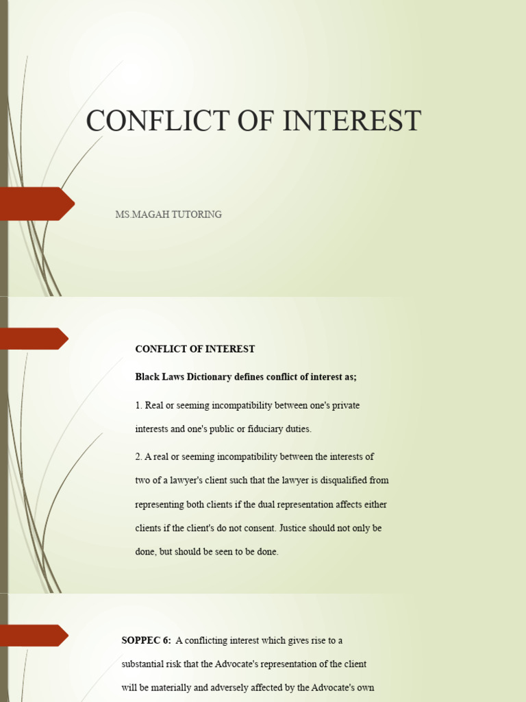 Conflict of Interest 7 | PDF | Conflict Of Interest | Justice
