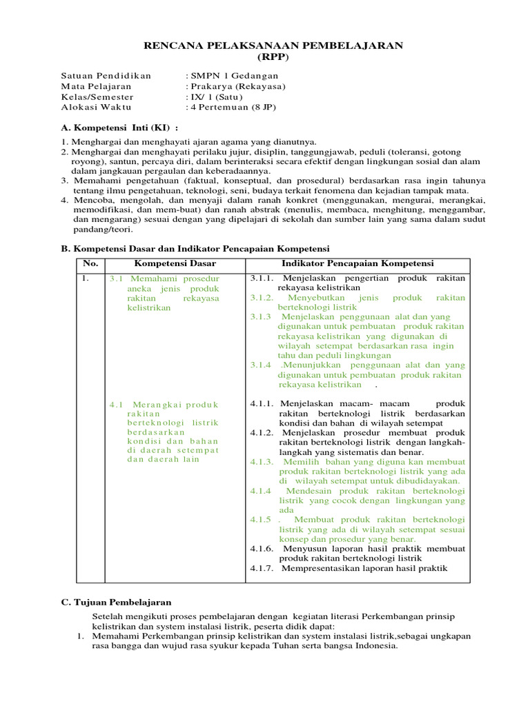 RPP Konservasi Energi - Ganjil - Genap | PDF