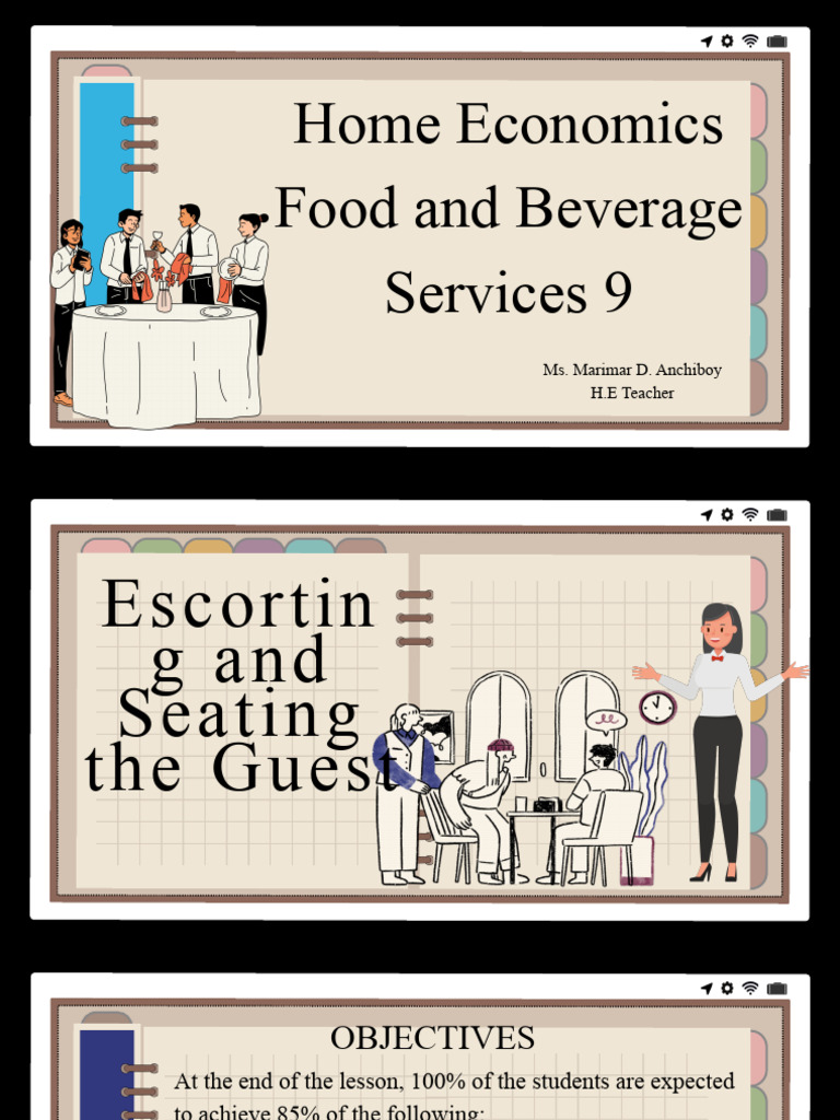 Escorting and Seating The Guest | PDF | Waiting Staff | Restaurants