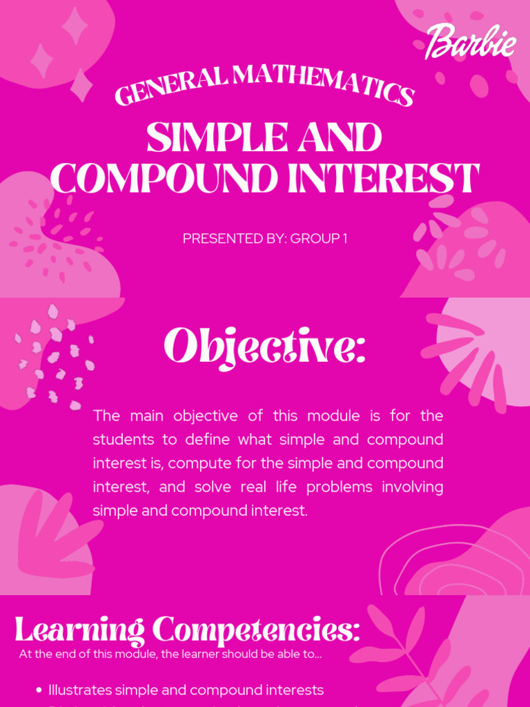 Group 1_PPT_Simple and Compound Interest | PDF | Interest | Compound Interest