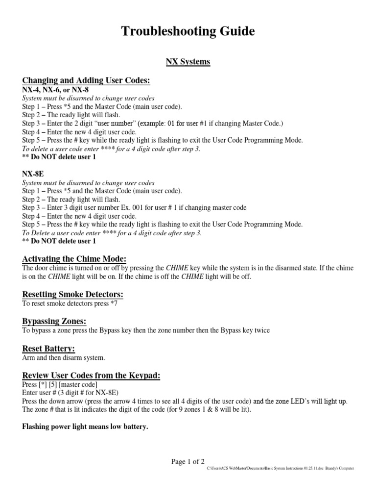 Troubleshooting Guide NX Tech Support | PDF | Telecommunications ...