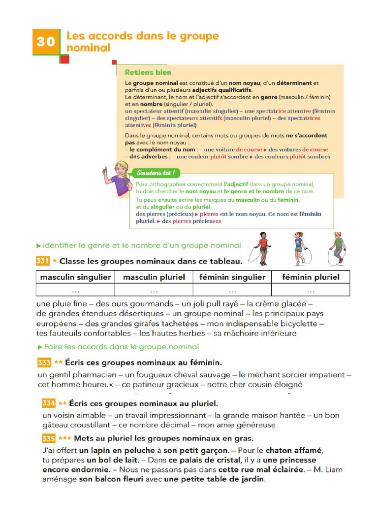 Accords Dans Le GN | PDF