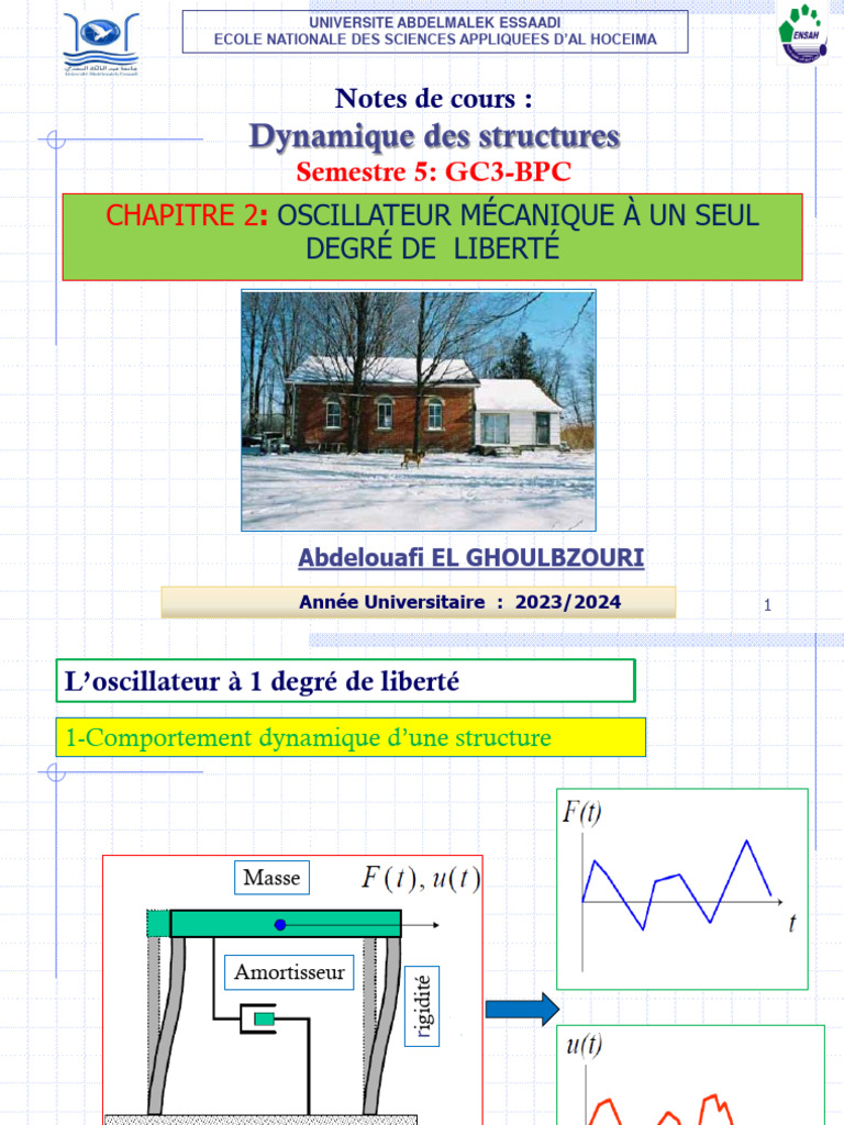 Dynamique des Structures GC3-BPC | PDF | Taux d'amortissement (physique ...