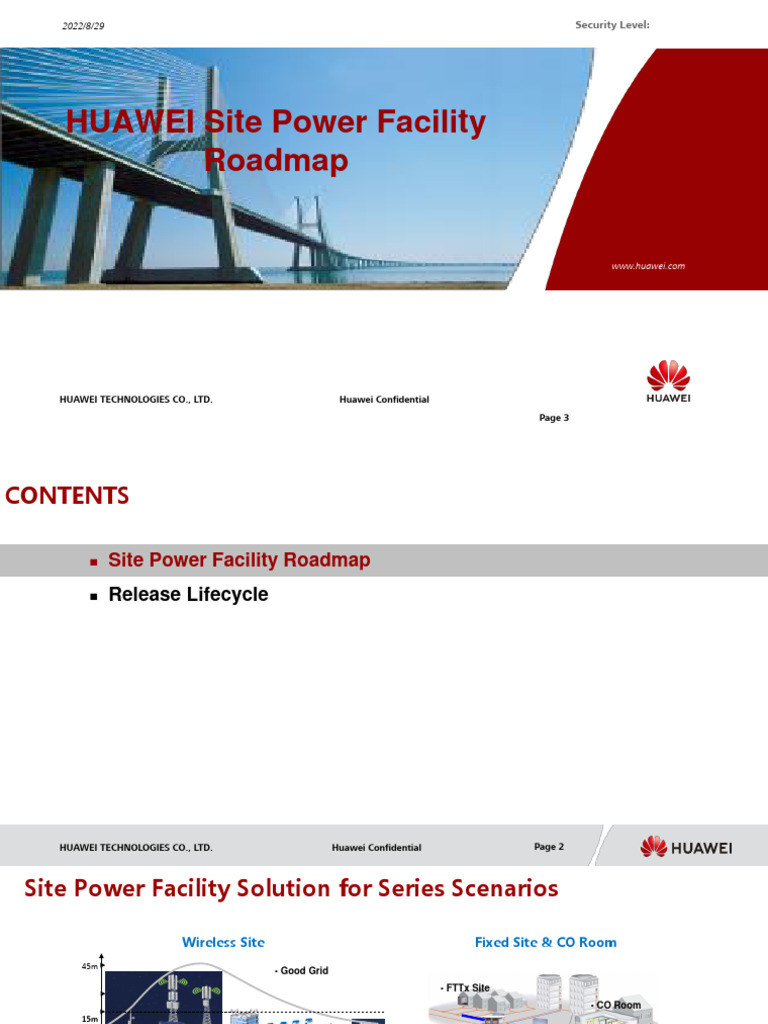 Huawei Site Power Facility Roadmap 2022 | PDF | Rectifier | Power Inverter