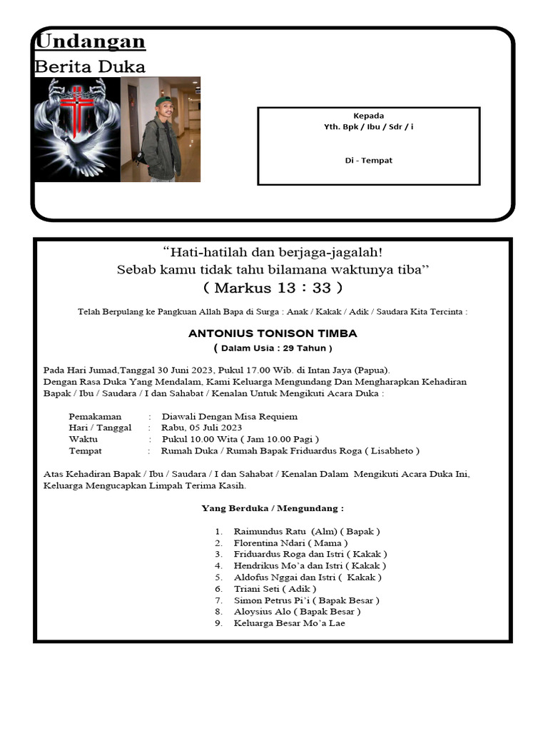 Undangan Duka Pdf