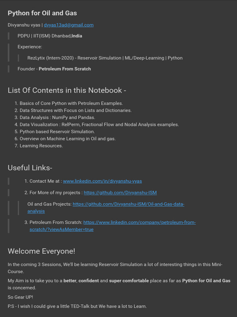 Python For Reservoir Simulation | PDF | Machine Learning | Comma Separated Values