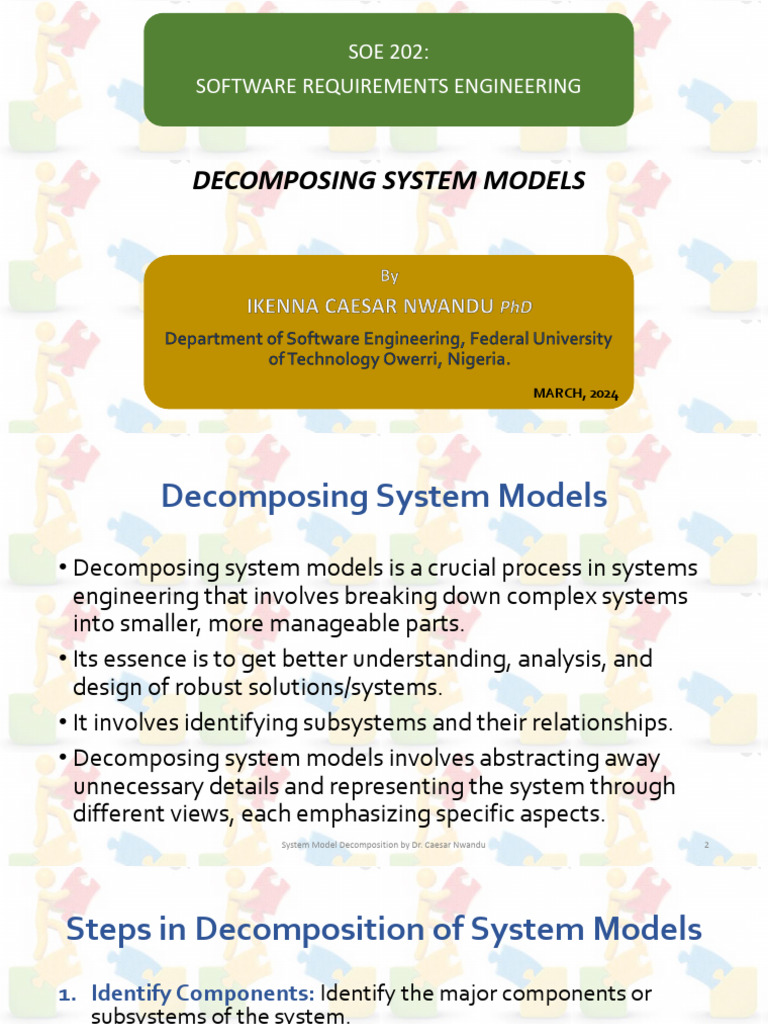 SOE 202 Decomposing System Models | PDF | System | Conceptual Model