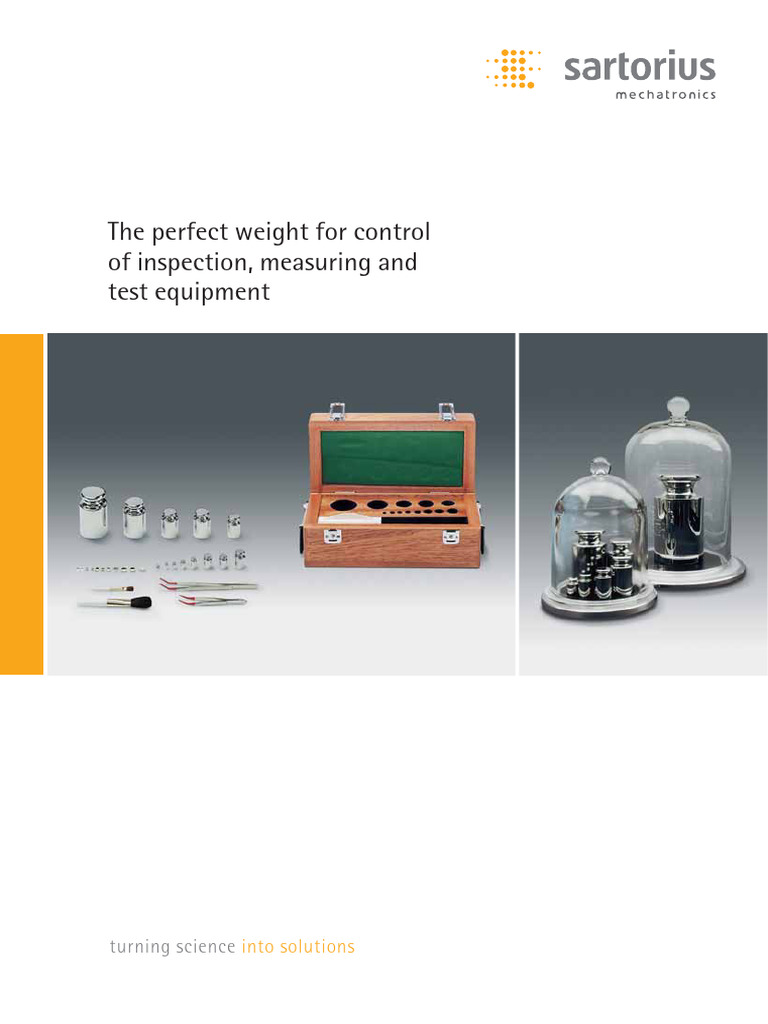 Sartorios - BRO Weights e | PDF | Weight | Metrology