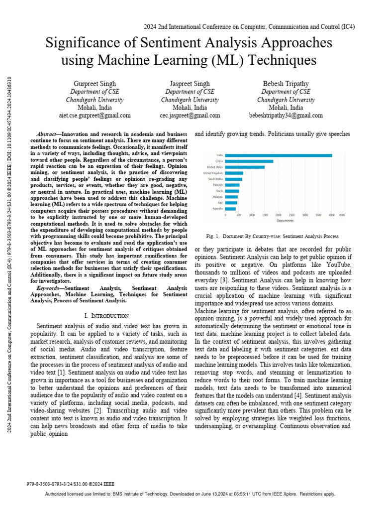 Sentiment Analysis with ML Techniques | PDF | Machine Learning | Speech ...