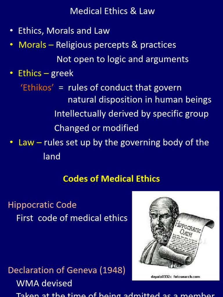 Medical Ethics & Law - Handout | PDF | Informed Consent | Physician