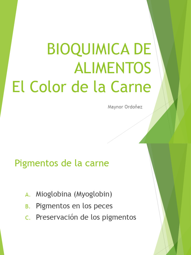 Color y Pigmentos de la Carne | PDF | Carne | Hierro