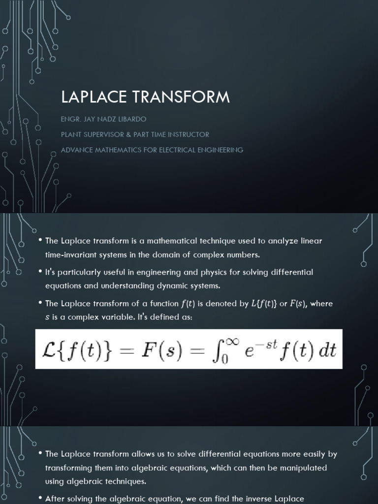 Understanding Laplace Transform in Engineering | PDF