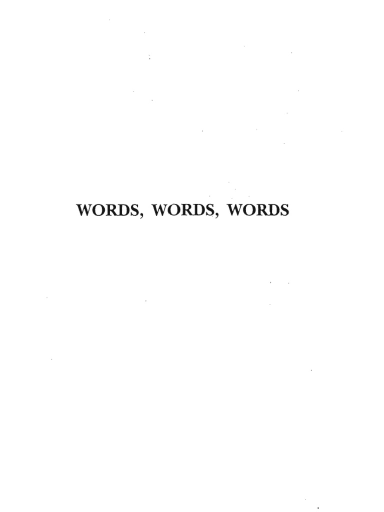 David Ives Words Words Words | PDF