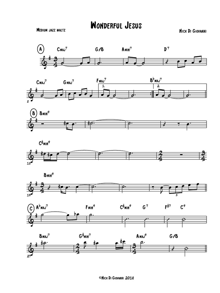 Wonderful Jesus | PDF