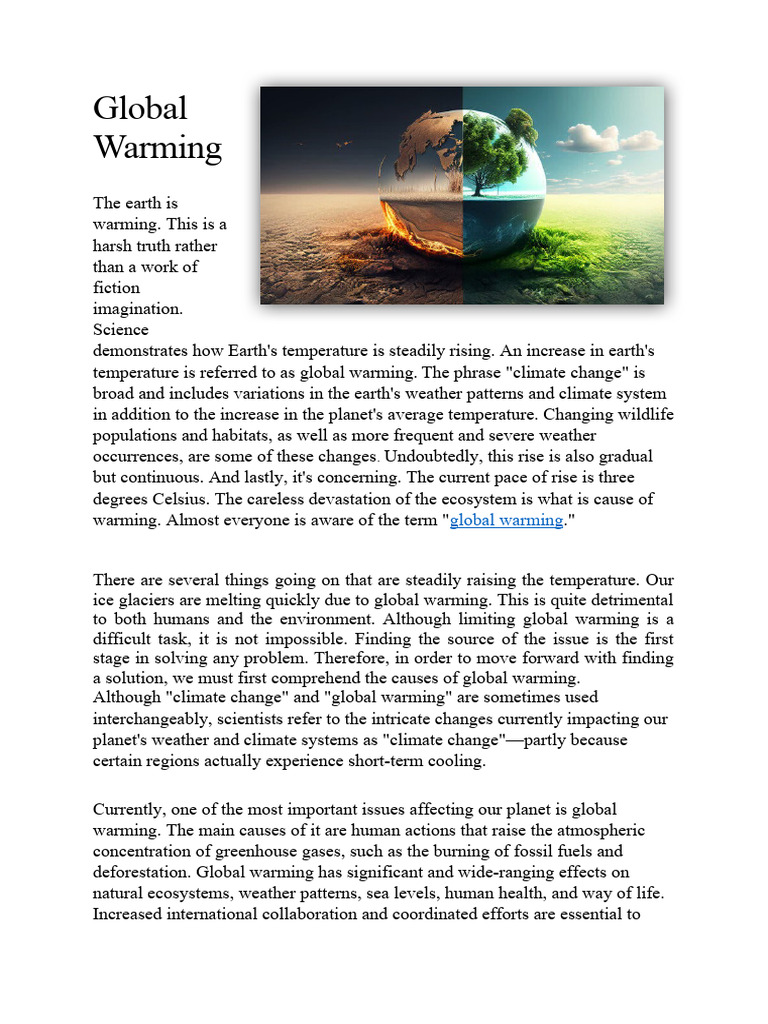 Understanding Global Warming Causes | PDF
