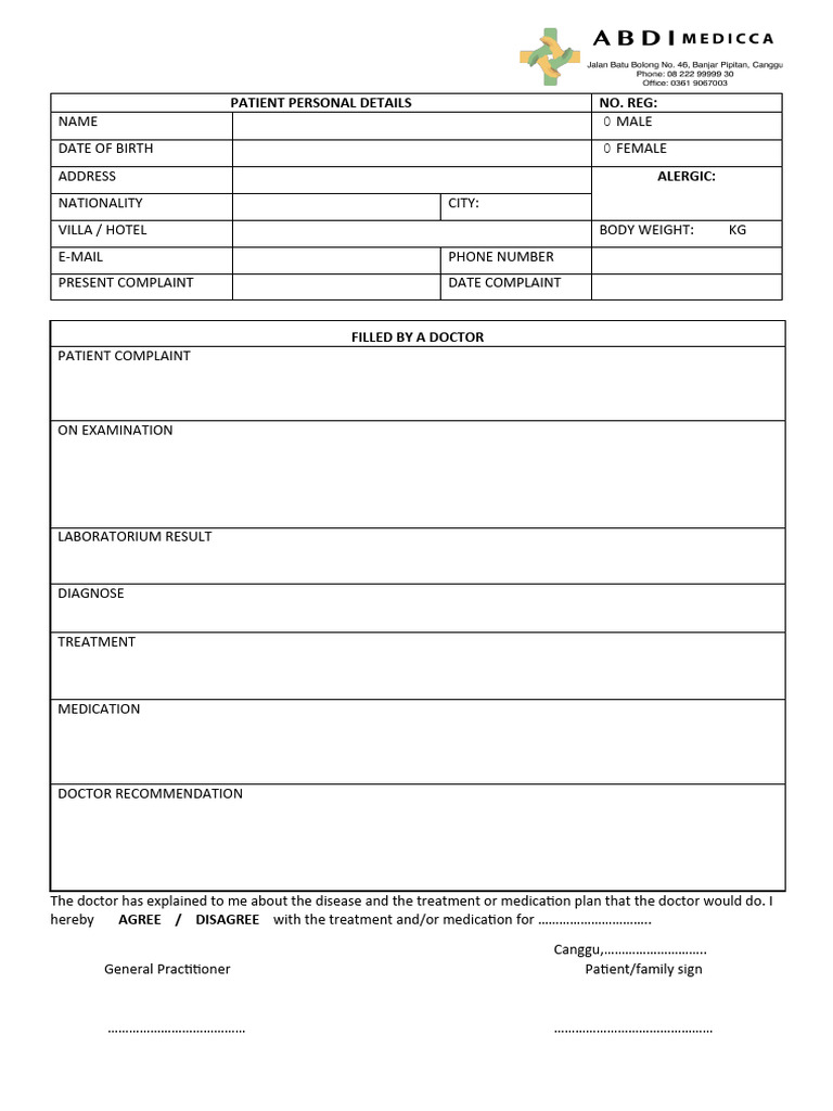 Patient Personal Details | PDF