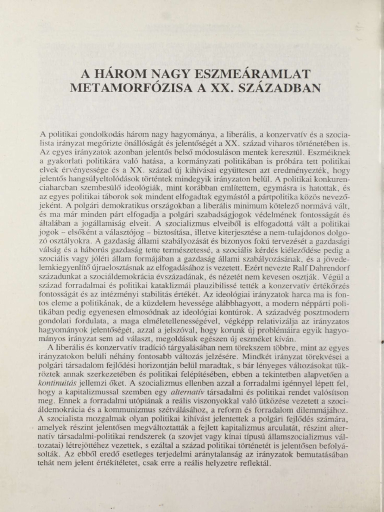 Három Nagy Eszmeáramlat Metamorfózisa | PDF