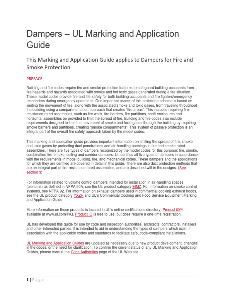 Damper Guide PDF Master 11-11-21 | PDF | Duct (Flow) | Wall