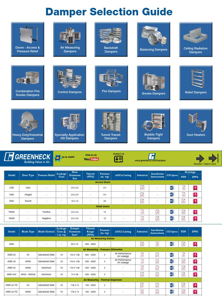 Interactive Damper Selection Guide | PDF | Auto Cad | Building Engineering