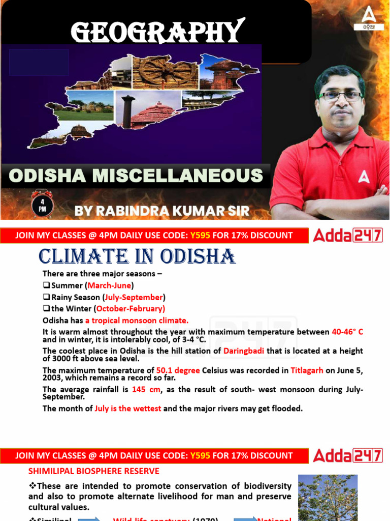 Odisha's Climate and Wildlife Sanctuaries | PDF | Home & Garden