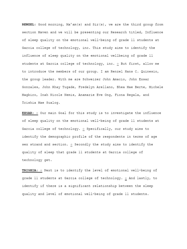 PRE-ORAL DEFENSE (script) | Download Free PDF | Sampling (Statistics) | Stratified Sampling