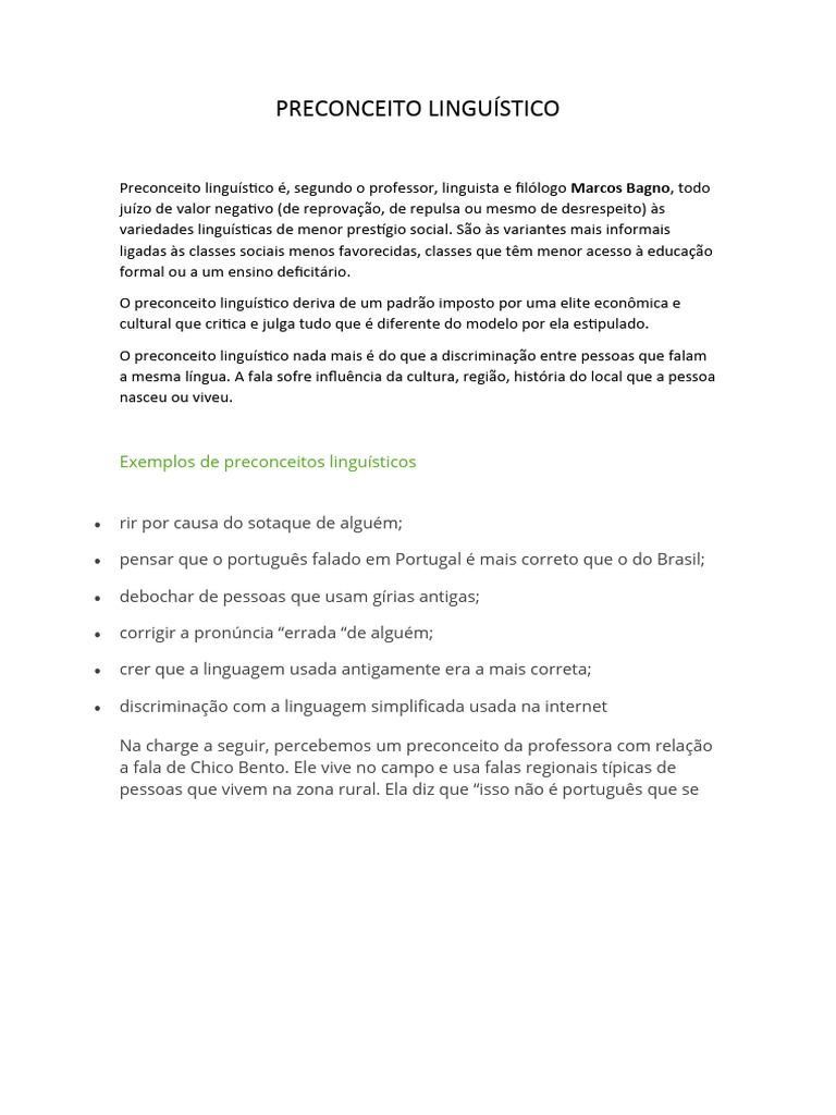 1-Preconceito Linguistico | PDF | Linguística