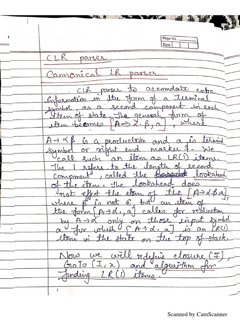 CLR Parser | PDF