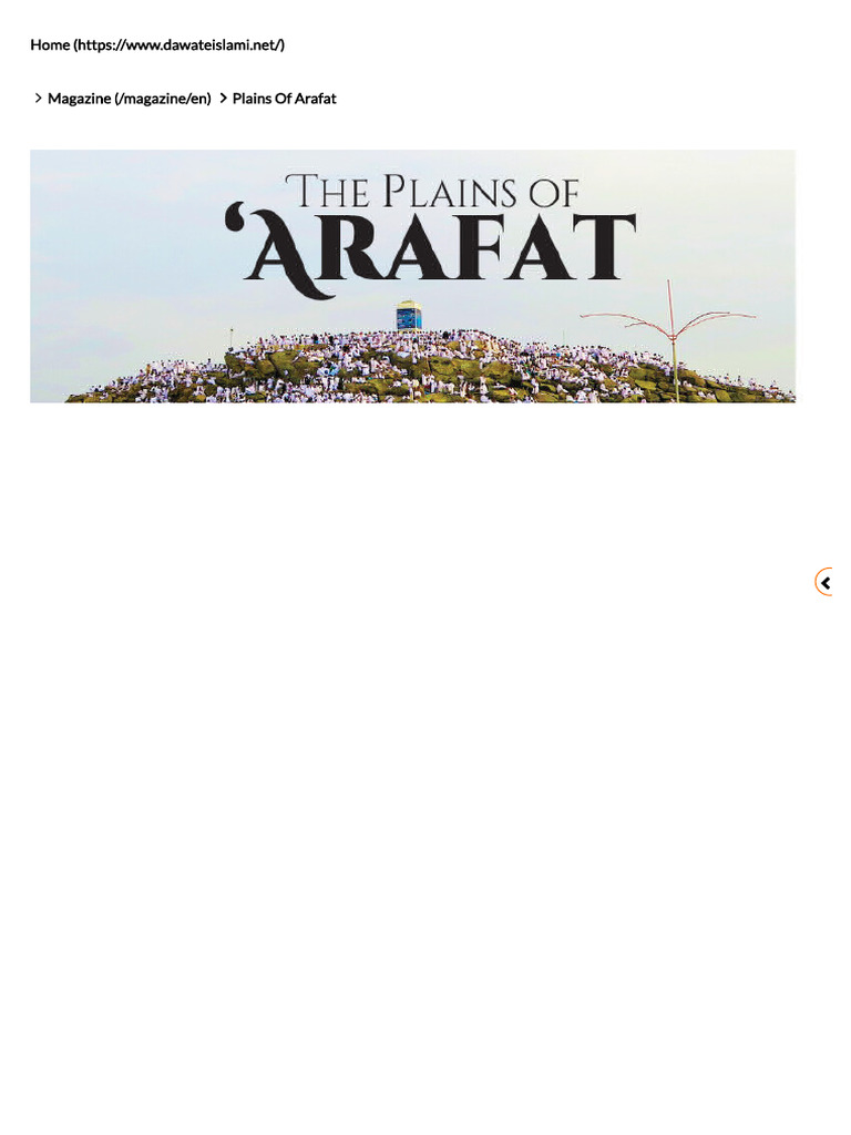 The Plains of Arafat | PDF | Hajj | Mecca