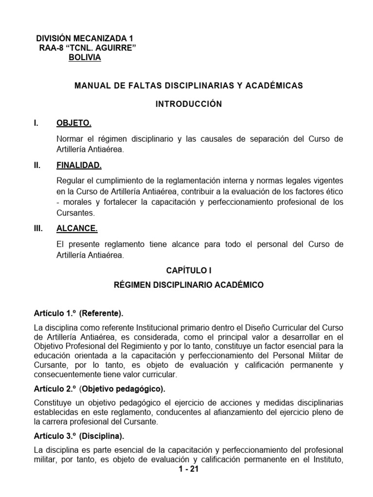 Reglamento de Faltas Disciplinarias | PDF | Disciplinas | Evaluación