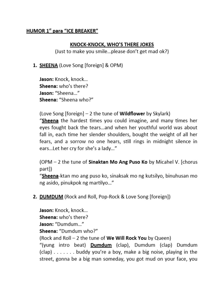 HUMOR 1st para | PDF