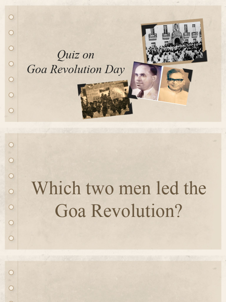 Quiz On Goa Revolution Day | PDF | Science & Mathematics