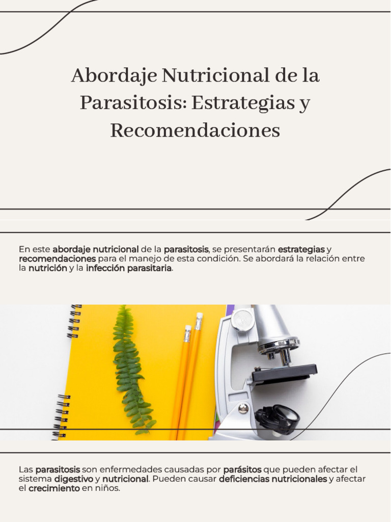 Abordaje Nutricional de La Parasitosis Estrategias y Recomendaciones | PDF