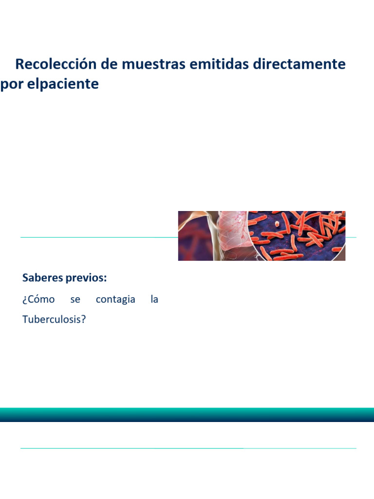Recolección y análisis de esputo para TBC | PDF | Tos