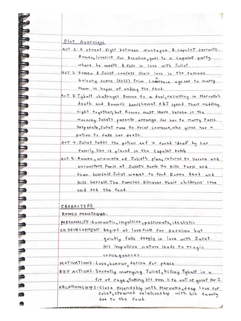 Romeo, Lovesick For Rosaline, Goes To A Capulet Party | PDF