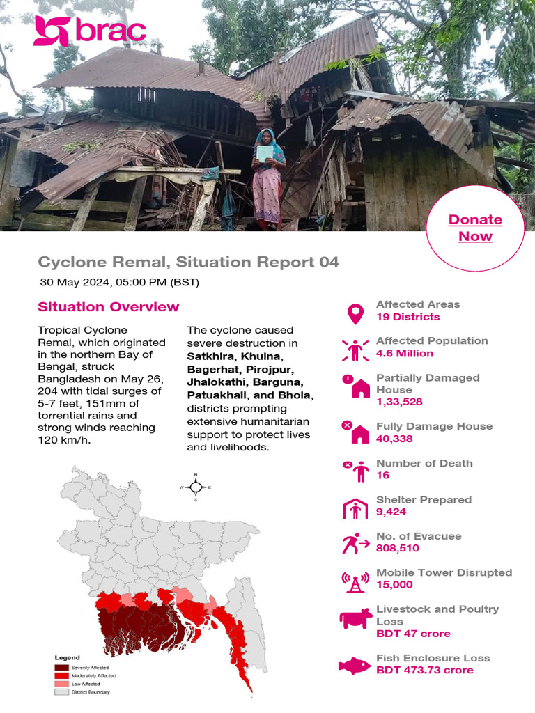 Cyclone Remal_Situation Report_04 (30 May 2024) | PDF | Meteorology ...