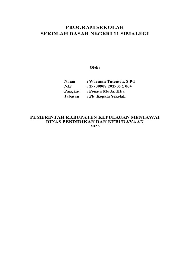 Program Sekolah | PDF | Karier & Perkembangan