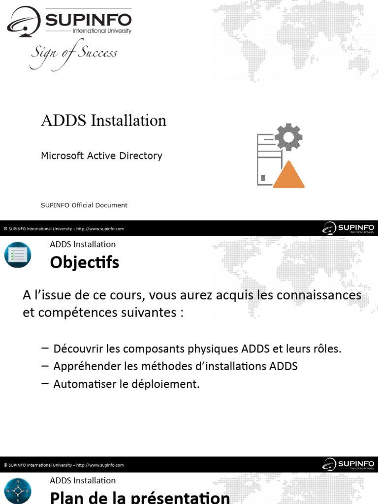 Installation ADDS: Guide Complet | PDF | Active Directory | Serveur ...