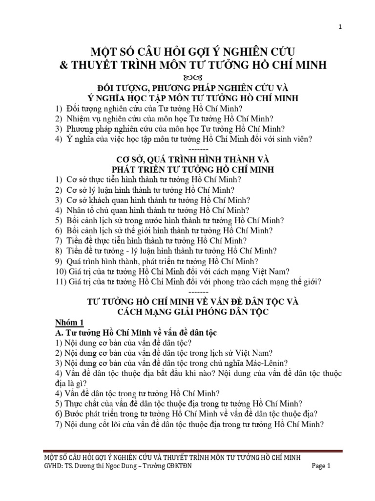 Mt s Cau Hi Gi y Nghien Cu and Thuy | PDF