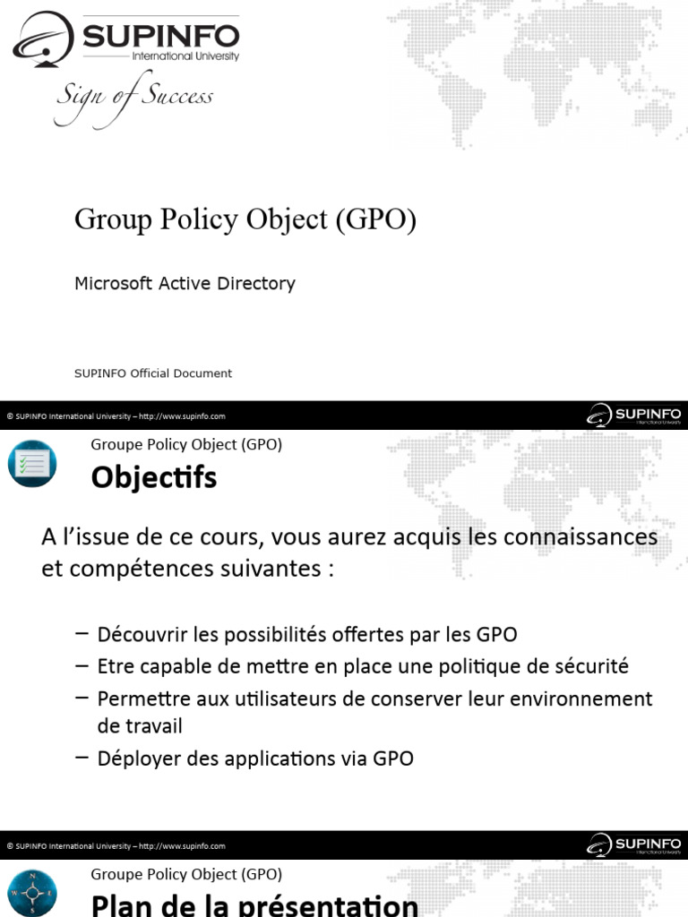 Comprendre les Group Policy Objects (GPO) | PDF | Stratégies de groupe ...