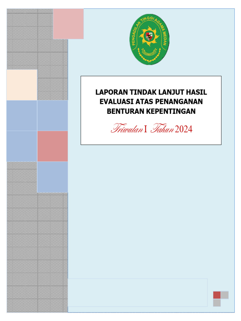 Laporan Tindak Lanjut Monev Penanganan Benturan Kep TW 1 | PDF | Bisnis | Hukum