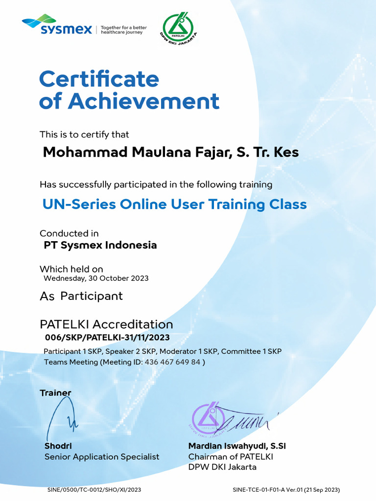 Sysmex User Training for PATELKI Members | PDF | Computers