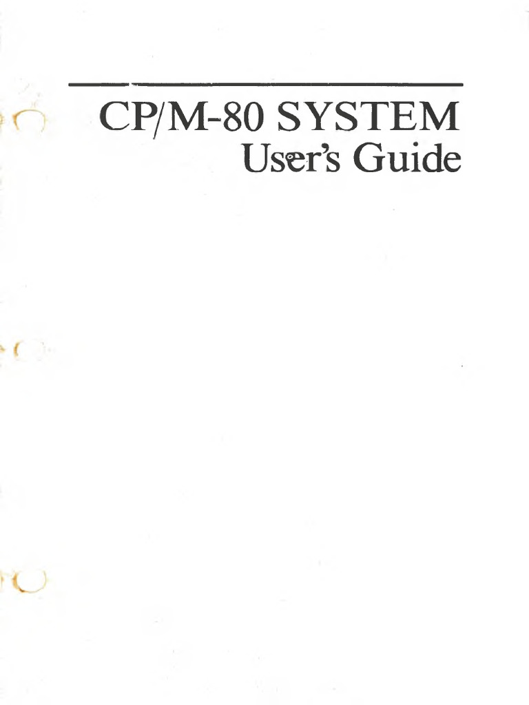 Victor 9000 CPM-80 System Users Guide | PDF | Floppy Disk | Computer File