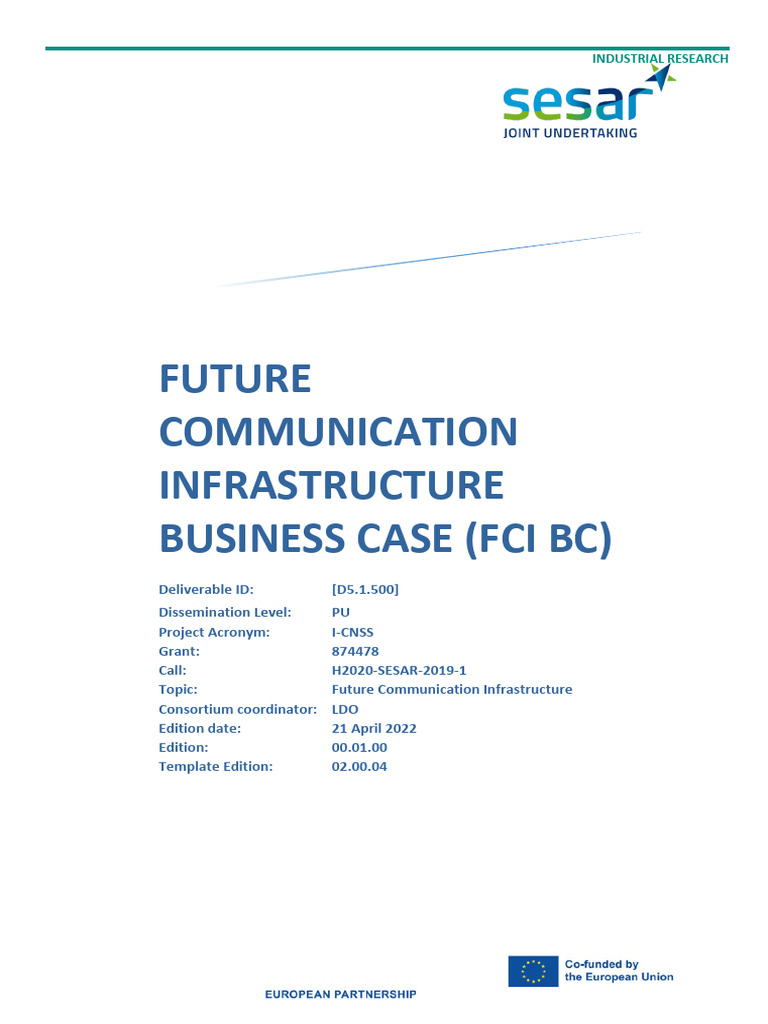 AP08 - Future Communication Infrastructure Business Case V1.0 | PDF ...