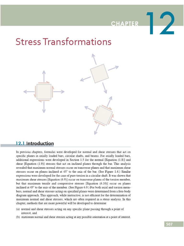 Stress Transformation Lecture Vs Workout | PDF