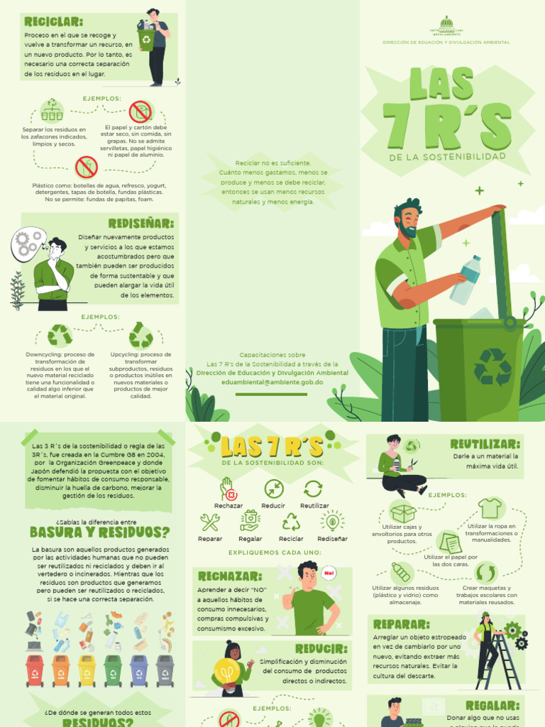 Brochure para Residuos Las 7 ' R | PDF | Residuos | Reciclaje